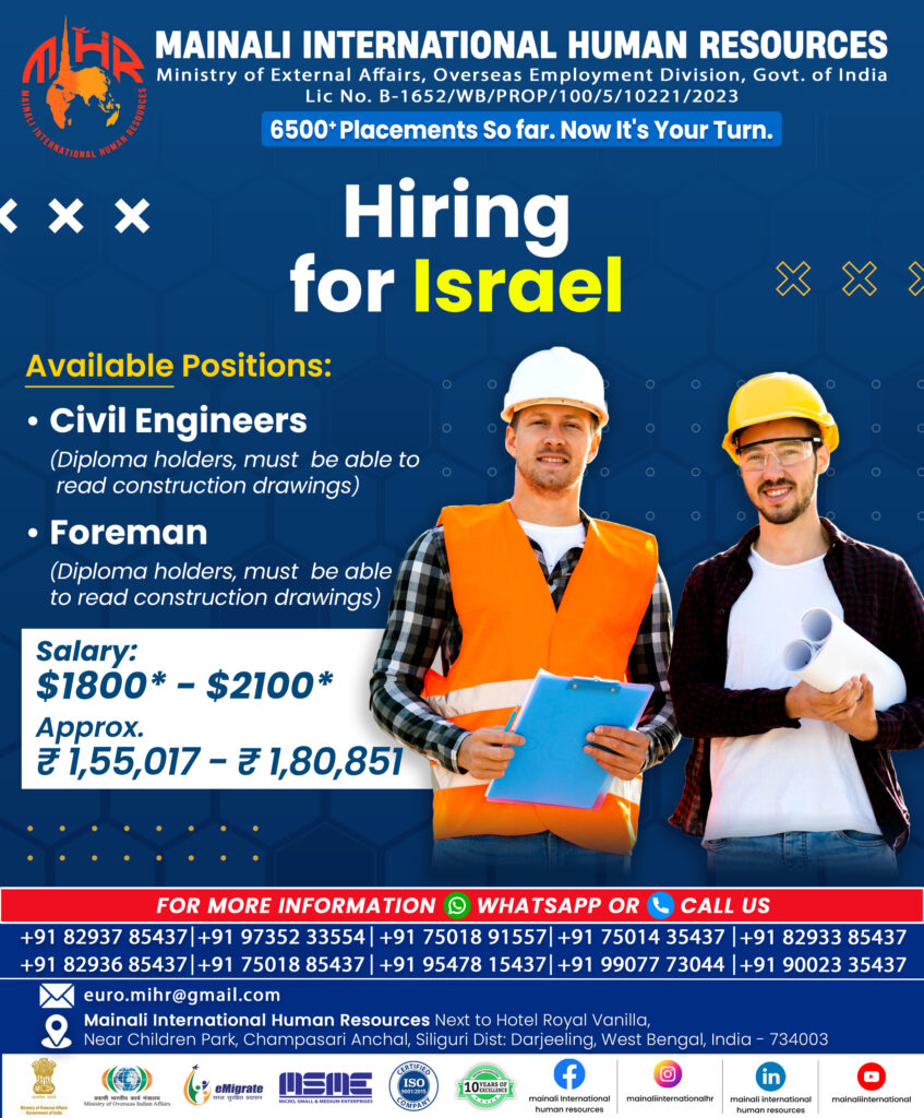 Israel/ Civil Engineers and Foreman/ Male**** -